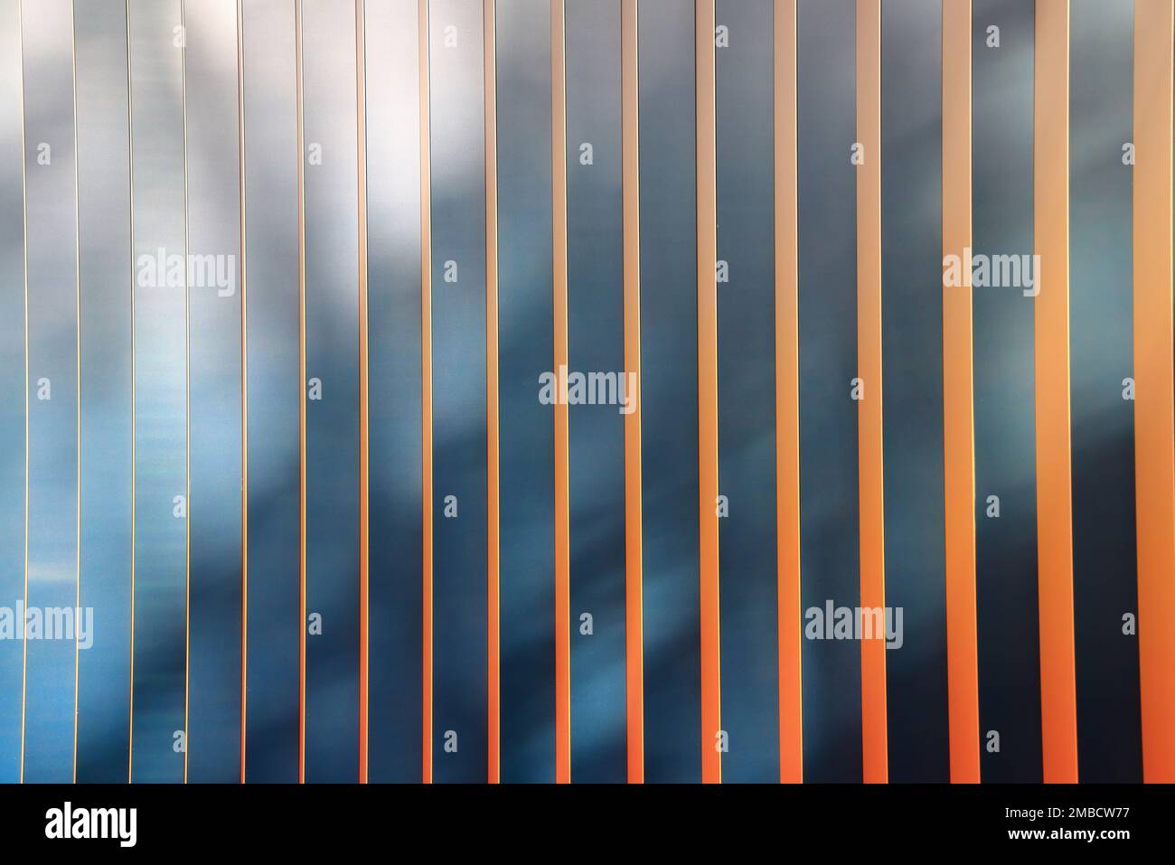 Abstract vertical black and Orange striped on reflection surface Stock ...