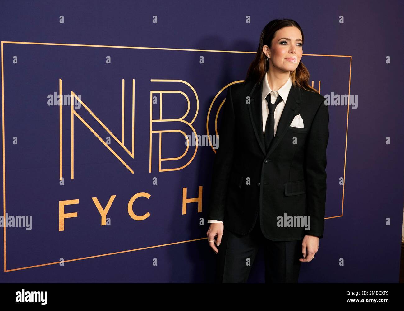 Mandy Moore, a cast member in the television series "This Is Us," poses ...