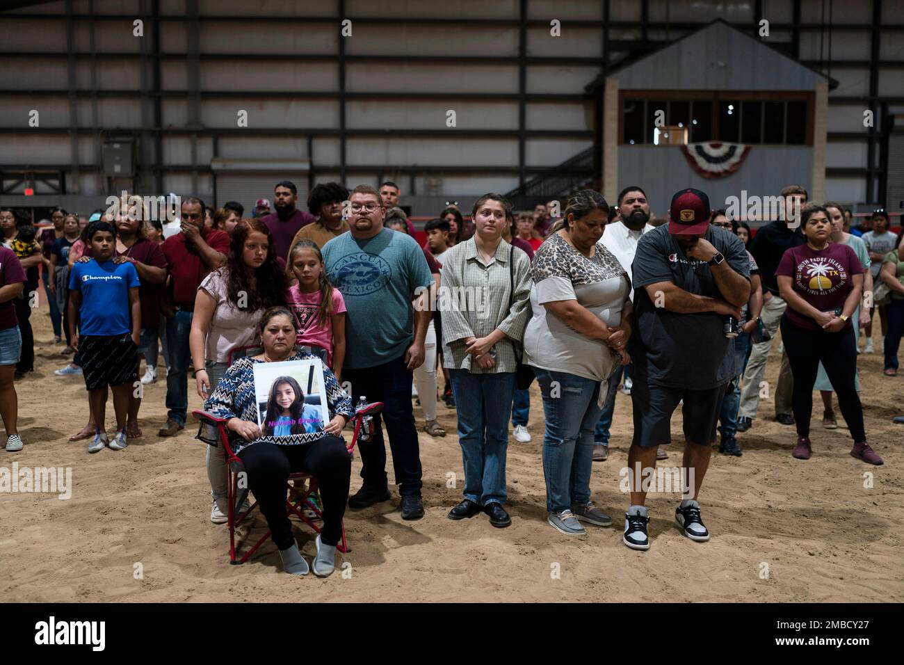 Family members and relatives of Nevaeh Bravo, one of the Robb ...