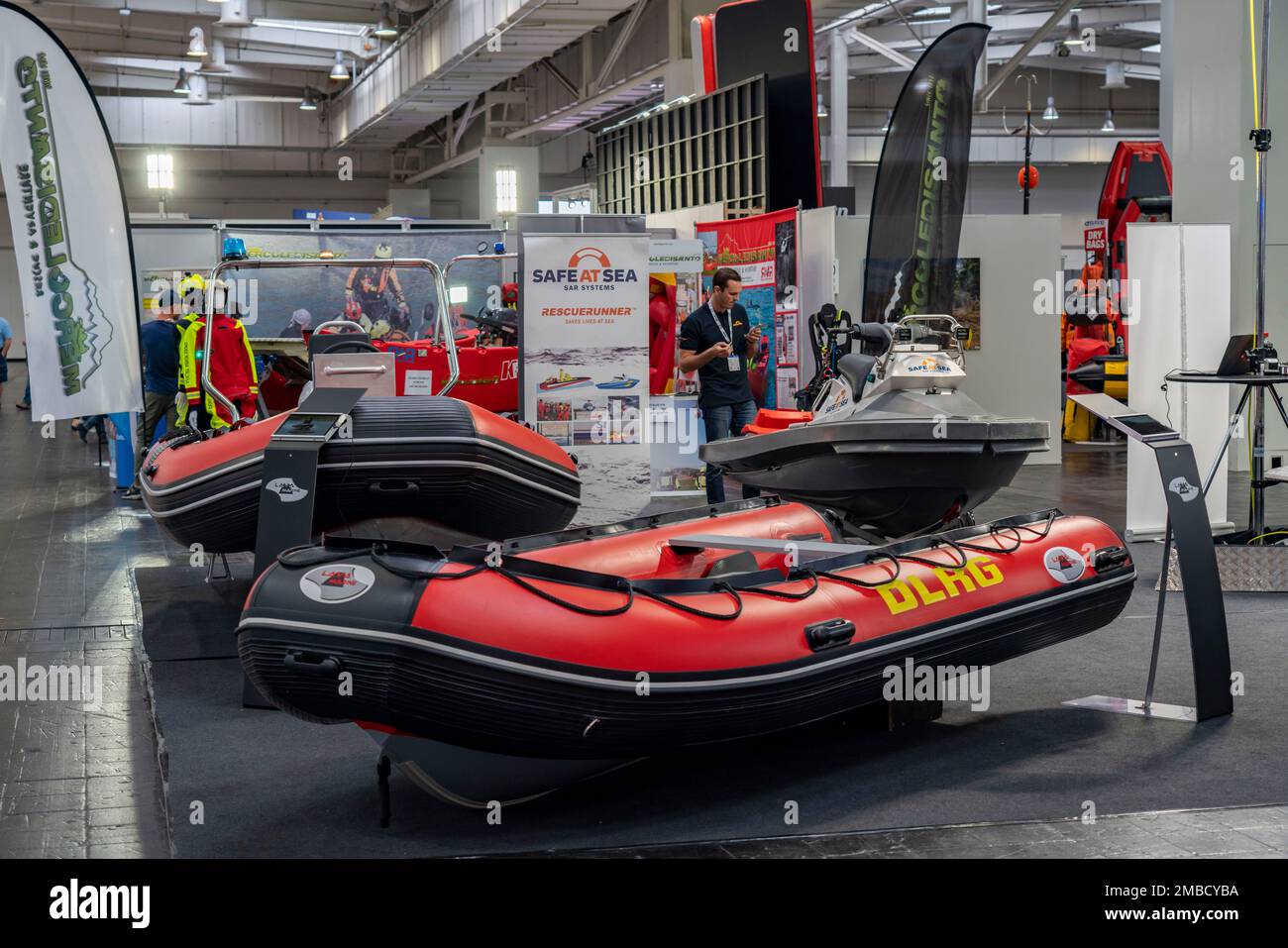 Equipment for water rescue, Interschutz 2022 trade fair in Hanover, the ...