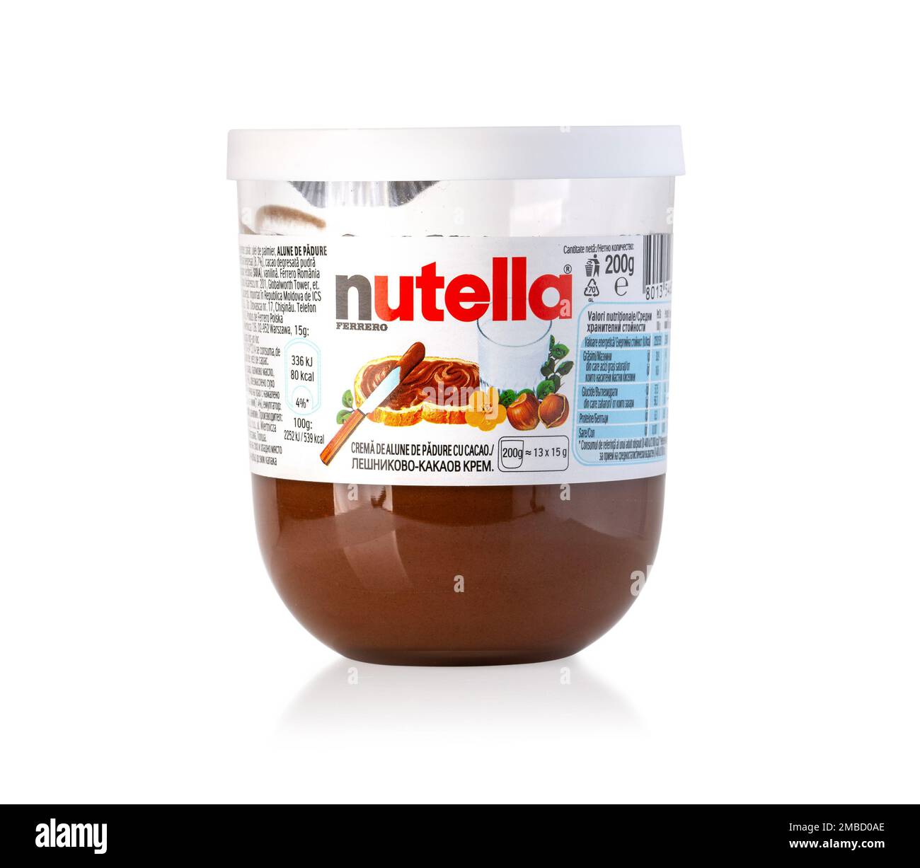 Chisinau, Moldova - April 26. 2020: Editorial photo of Nutella hazelnut ...