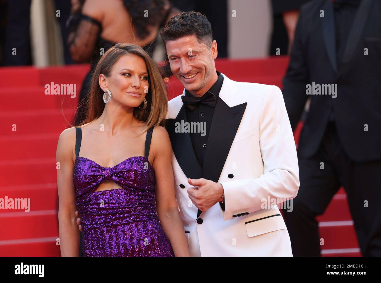 Anna Lewandowska, from left, and Robert Lewandowski pose for ...