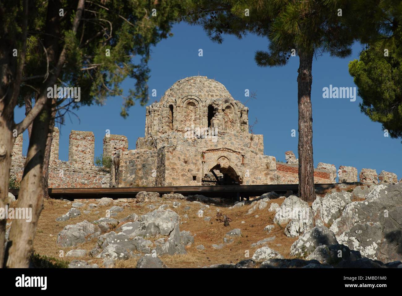 Church in Alanya Castle in Alanya Town, Antalya City, Turkiye Stock ...