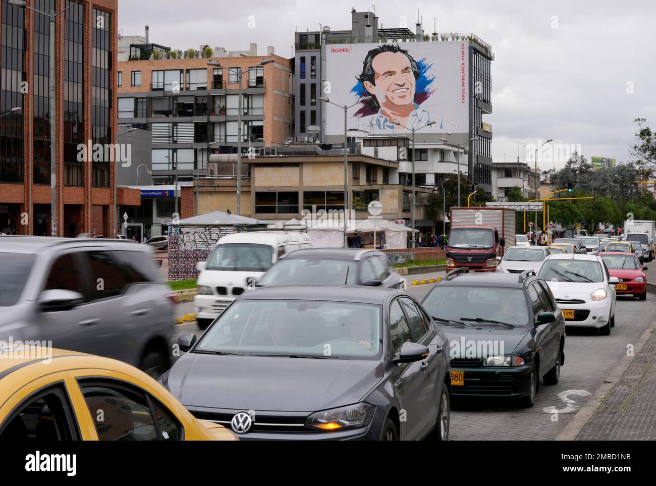 A mural of Federico Gutierrez, presidential candidate representing the ...