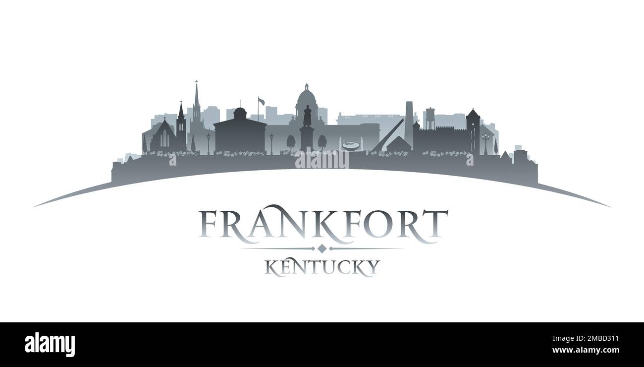 Frankfort Kentucky city skyline silhouette. Vector illustration Stock ...