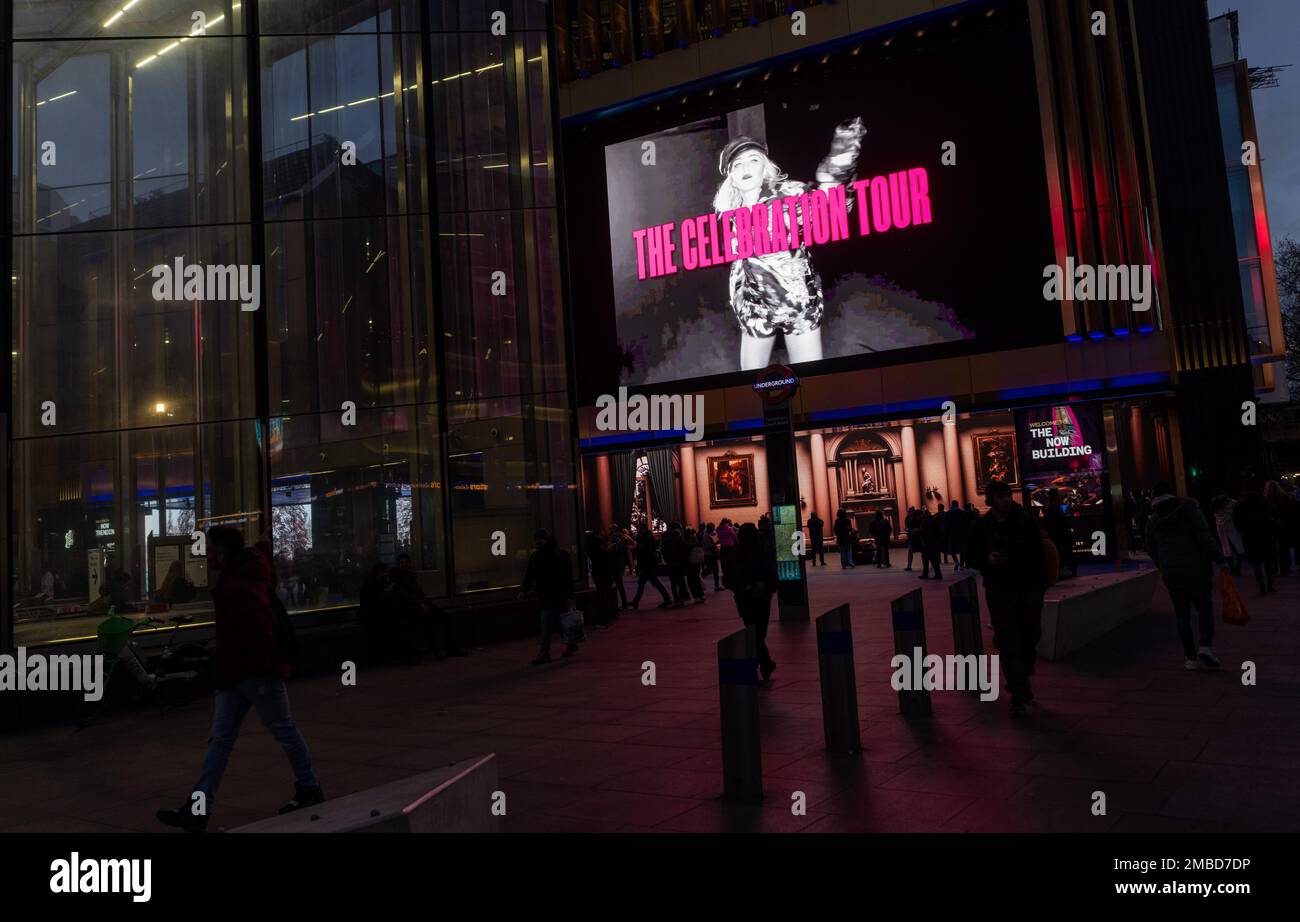 © Jeff Moore electronic billboards by Tottenham Court Road tube station ...