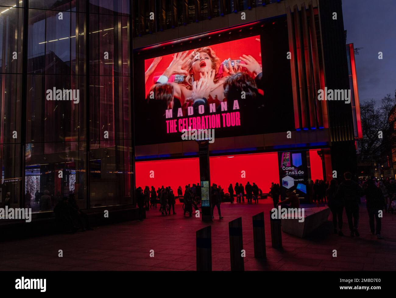 © Jeff Moore electronic billboards by Tottenham Court Road tube station ...