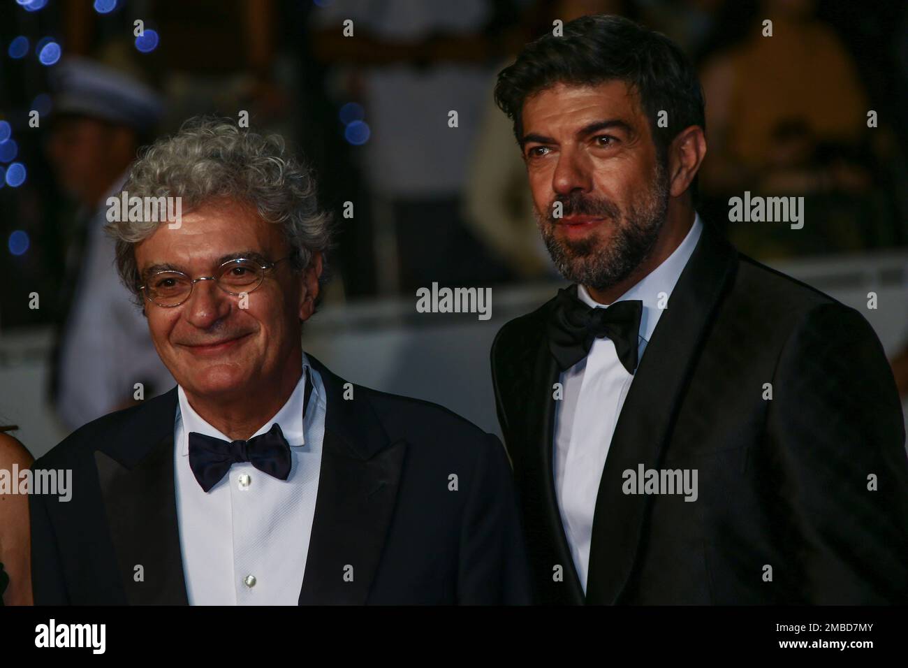 Director Mario Martone, left, and Pierfrancesco Favino pose for ...