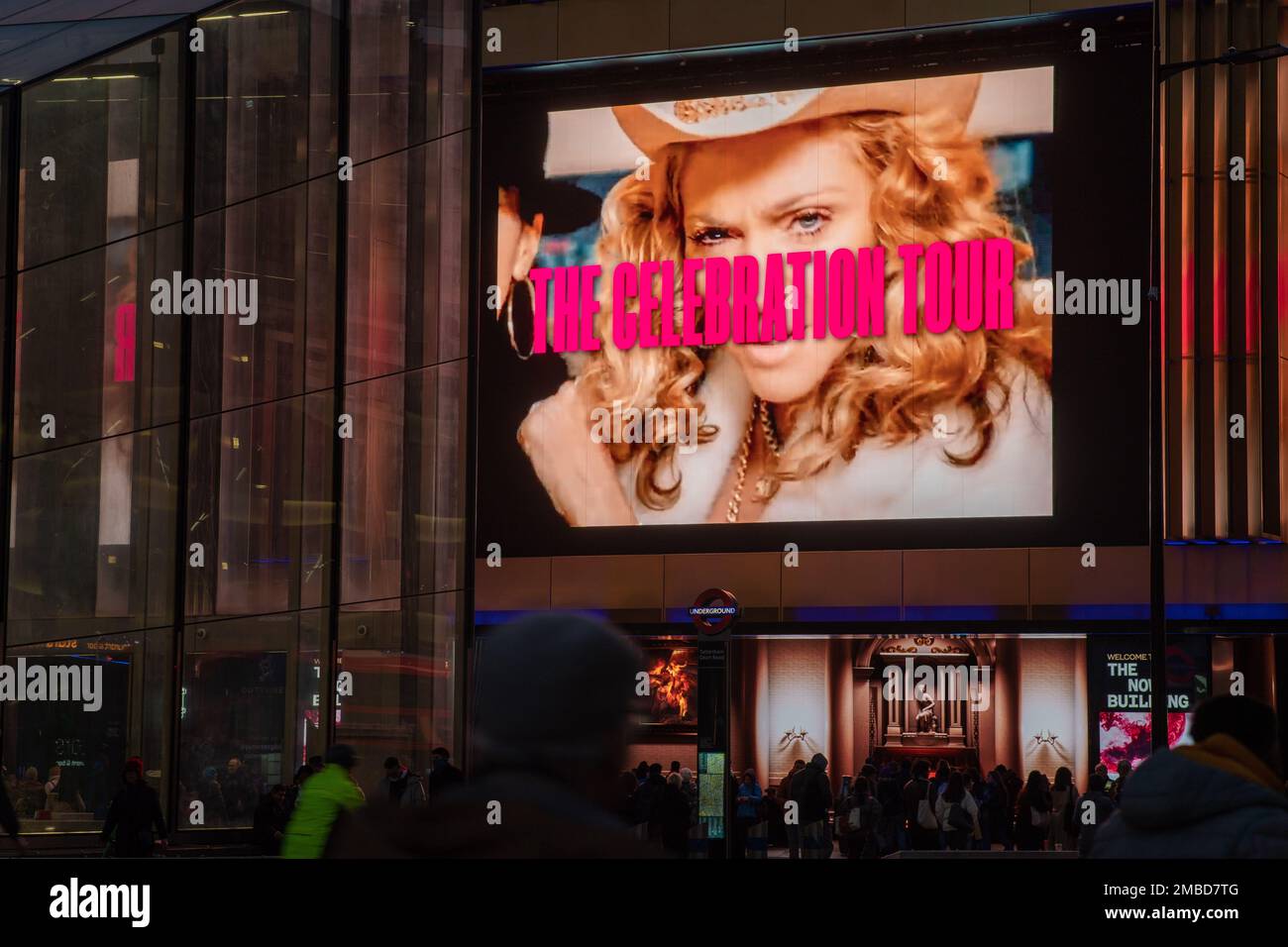 © Jeff Moore electronic billboards by Tottenham Court Road tube station ...