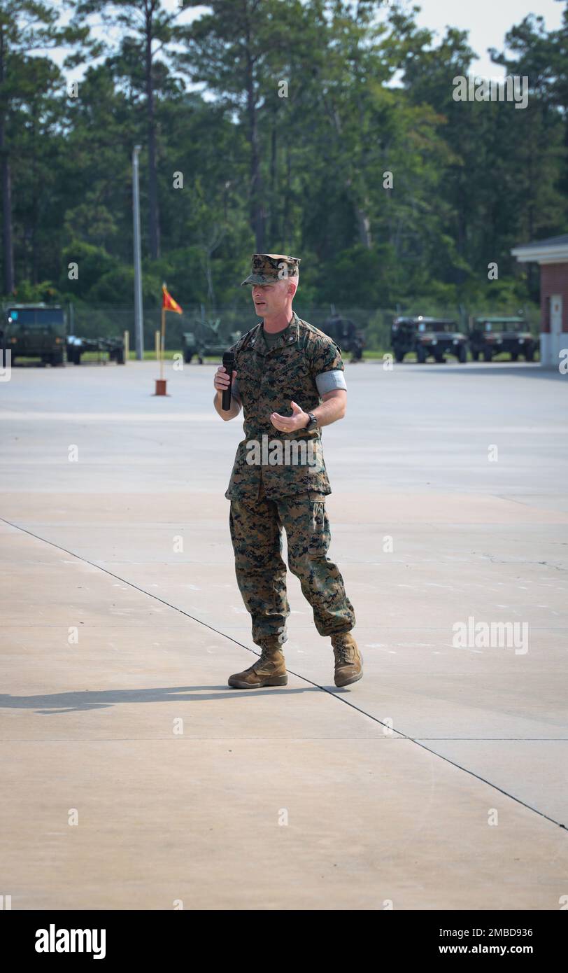 U.S. Marine Corps Lt. Col. Nathan Knowles, the incoming commanding ...