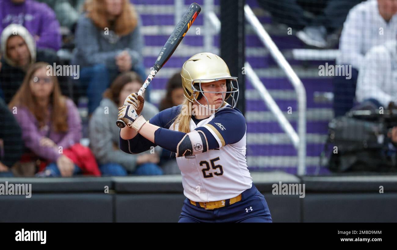 Notre Dame's Joley Mitchell during an NCAA softball game on Saturday ...