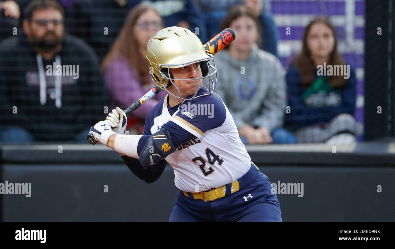 Notre Dame's Alexis Holloway during an NCAA softball game on Saturday ...