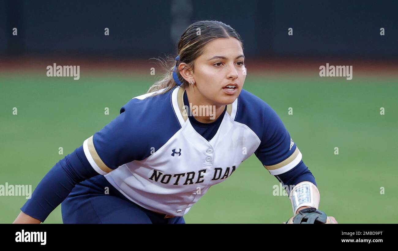 Notre Dame's Brooke Marquez during an NCAA softball game on Saturday ...