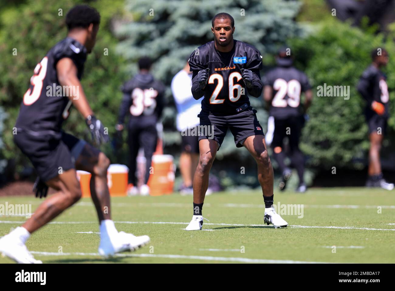 Cincinnati Bengals' Tycen Anderson participates in a drill during an ...