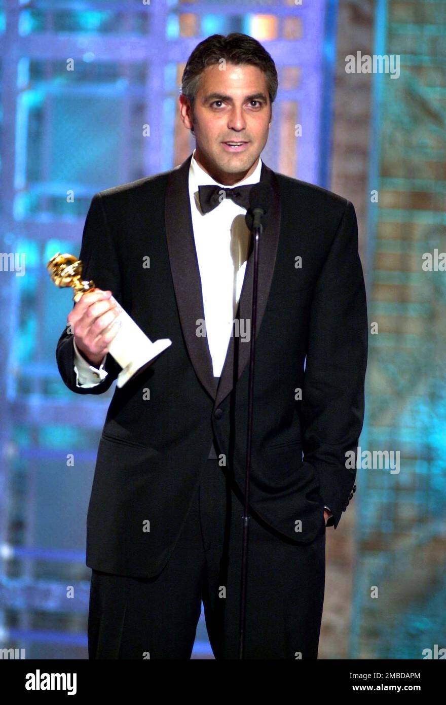 George Clooney at the Golden Globe Awards in 2002 Credit: Ron Wolfson ...