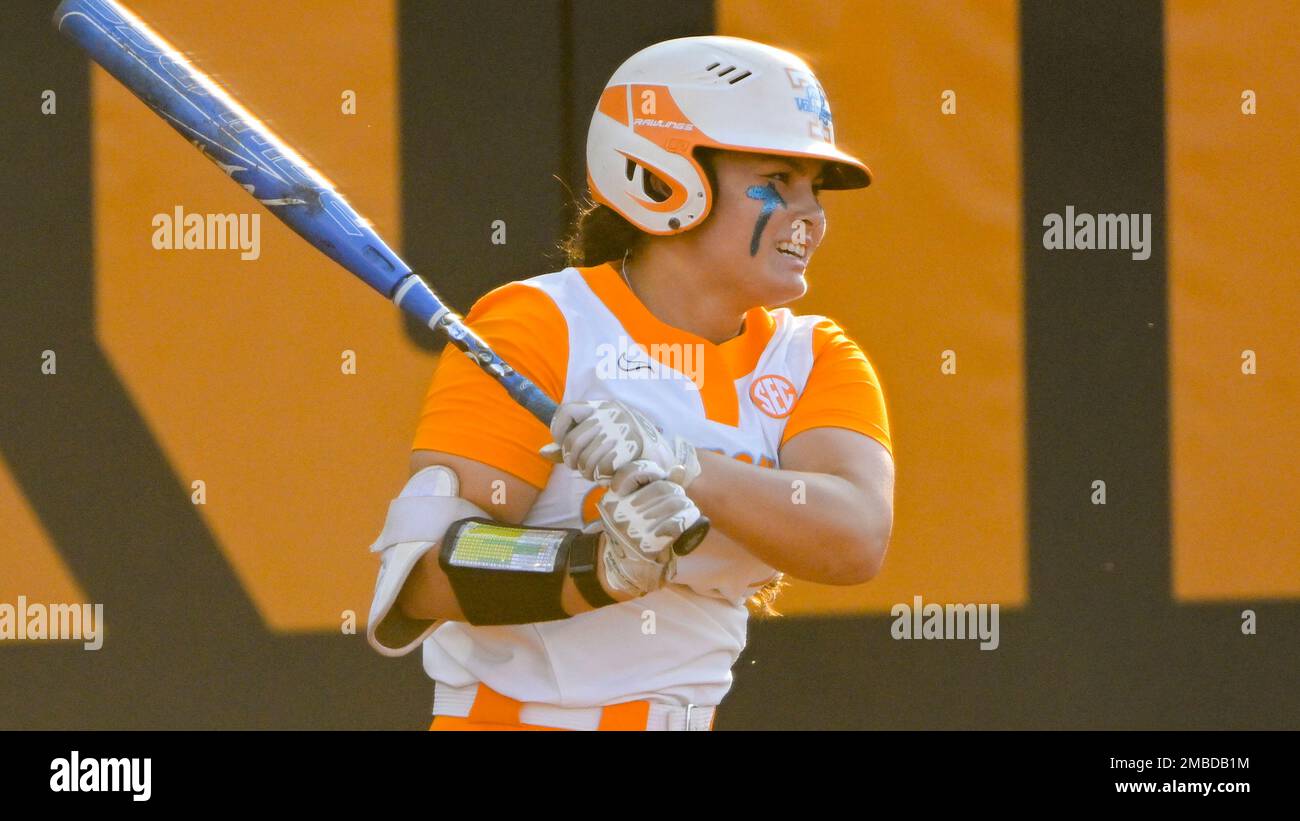 Tennessee's Ashley Morgan plays during an NCAA softball game against ...