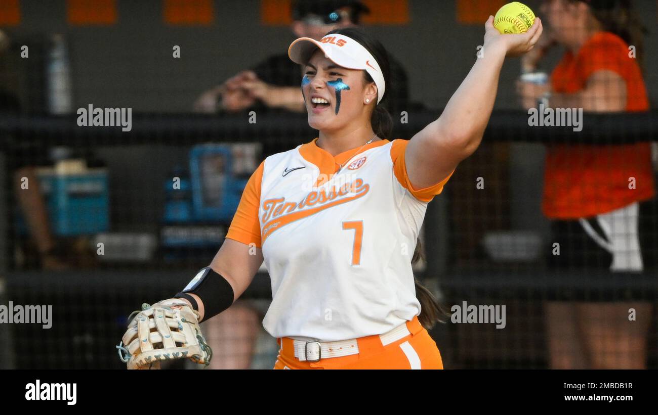 Tennessee's Ashley Morgan plays during an NCAA softball game against ...