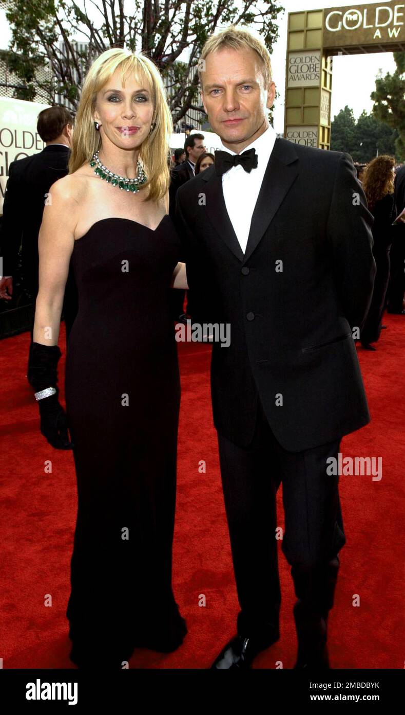 Sting & Trudy at the Golden Globe Awards in 2002 Credit: Ron Wolfson ...