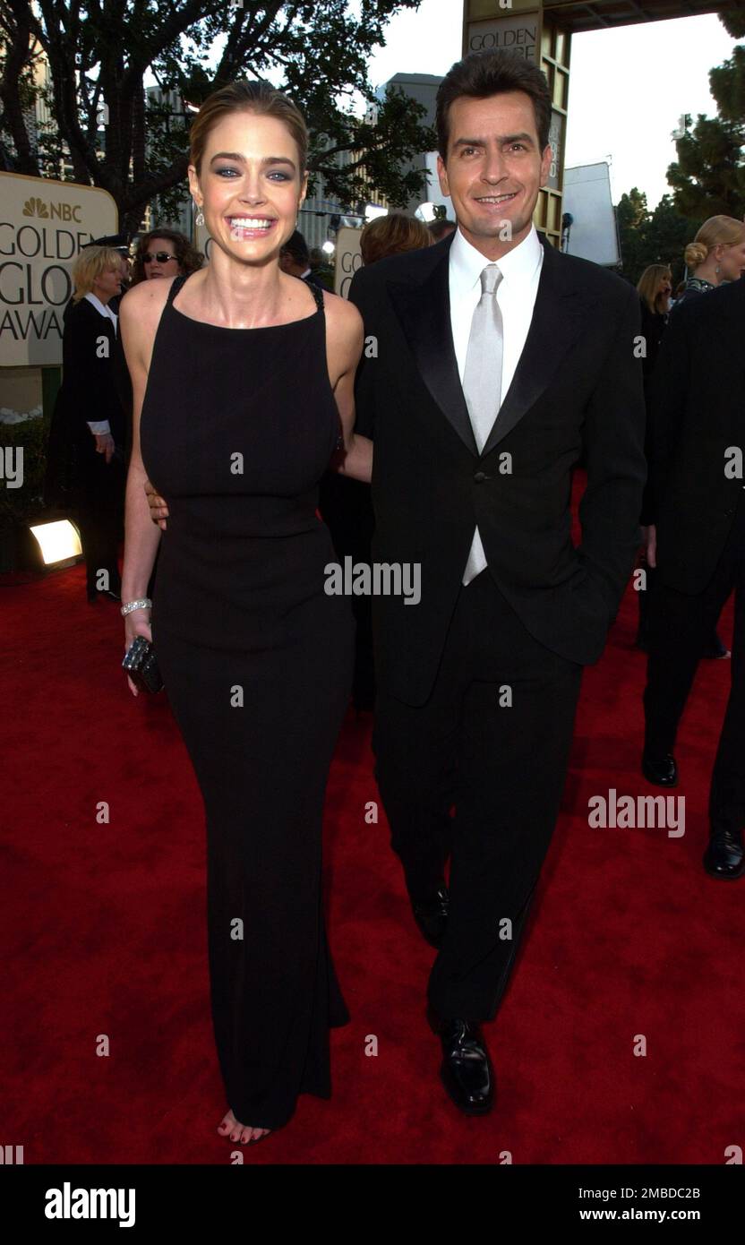 Susan Dey & Charlie Sheen at the Golden Globe Awards in 2002 Credit ...