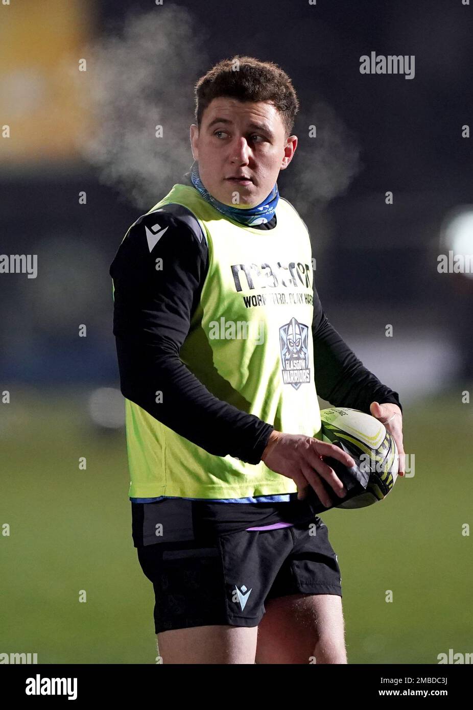 Glasgow Warriors’ Duncan Weir warms up ahead of the EPCR Challenge Cup ...