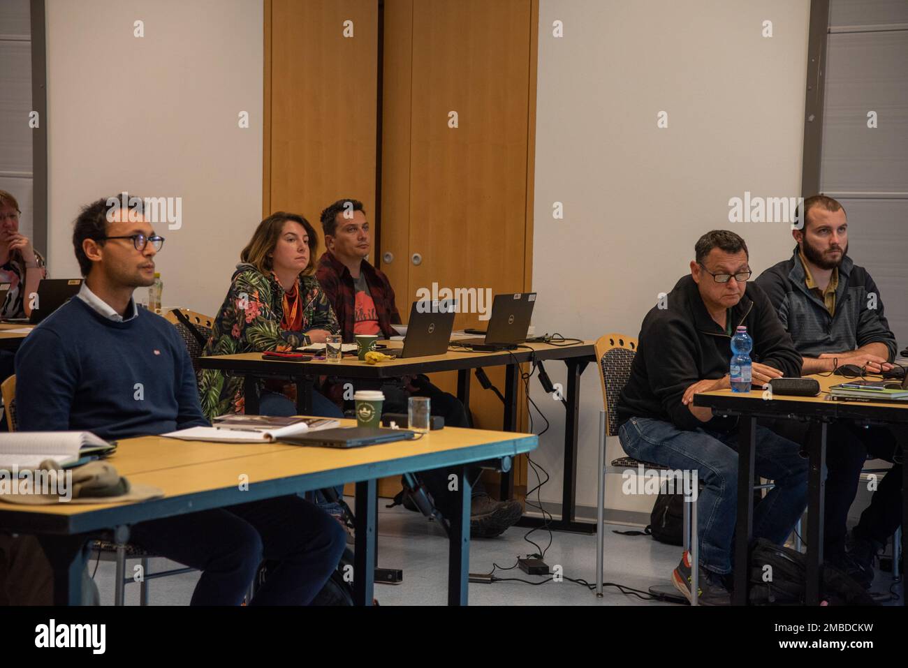 Employees of the U.S. Army Corps of Engineers Europe District attend an ...