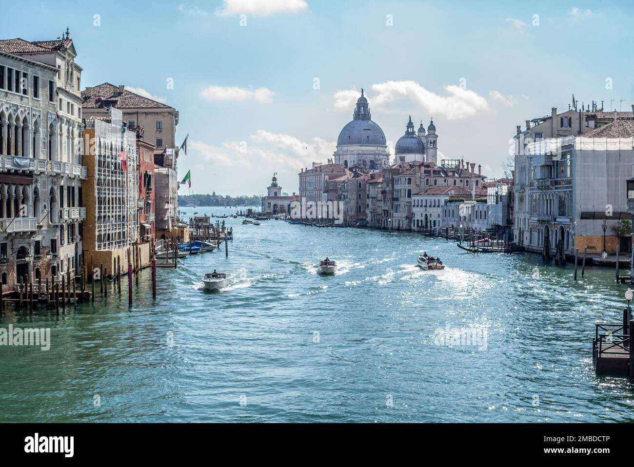 Gondolas on the Grand Canal and side canals in Venice Stock Photo - Alamy