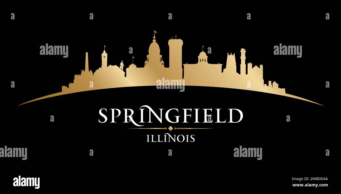 Springfield Illinois city skyline silhouette. Vector illustration Stock ...