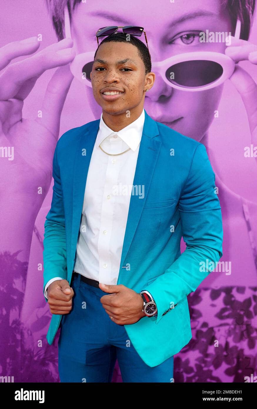 Elijah Richardson poses at the premiere of the film "Hollywood Stargirl ...