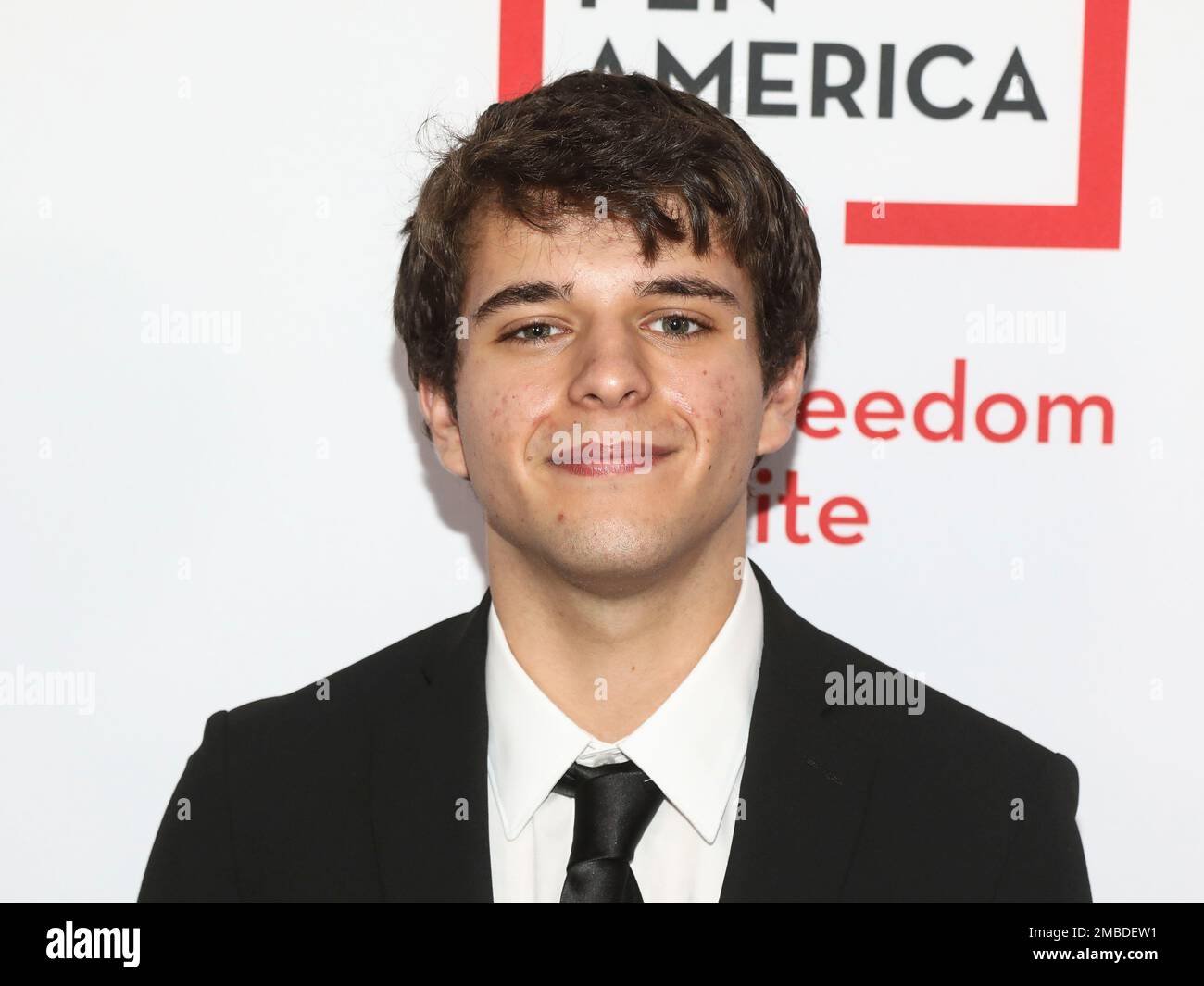 High school junior Jack Petocz attends the PEN America Literary Gala at ...