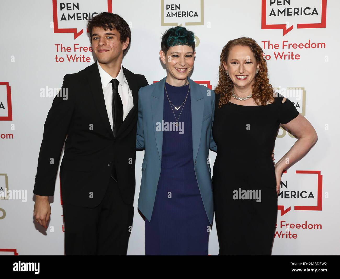 High school junior Jack Petocz, from left, actor Asia Kate Dillon and ...