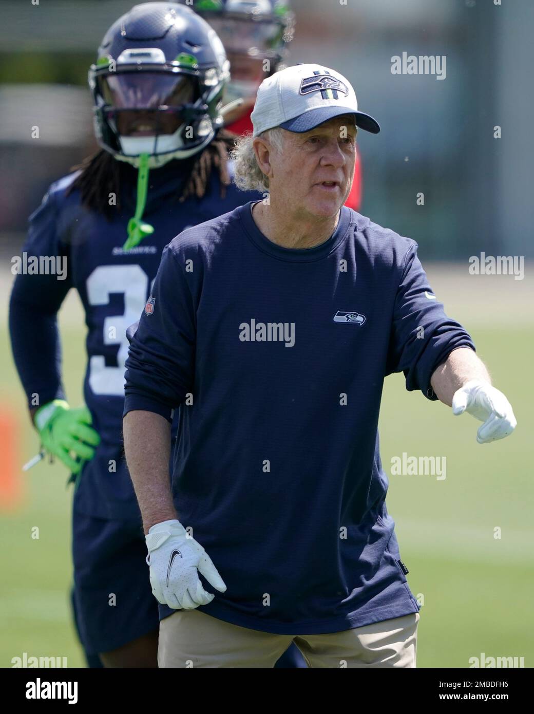 Seattle Seahawks associate head coach Carl Smith during NFL football ...