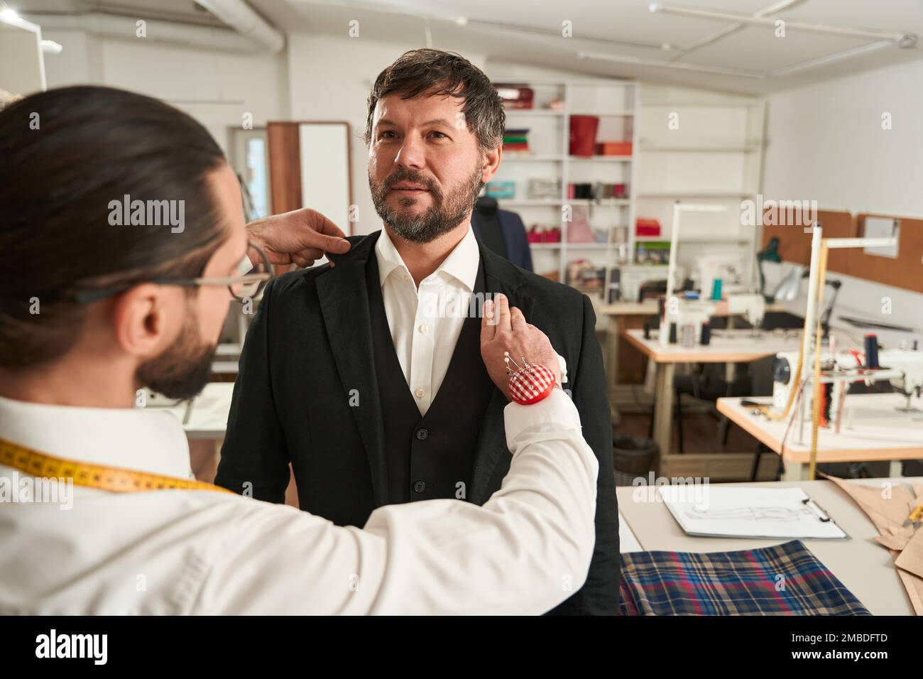 Male customer try on hi-res stock photography and images - Alamy
