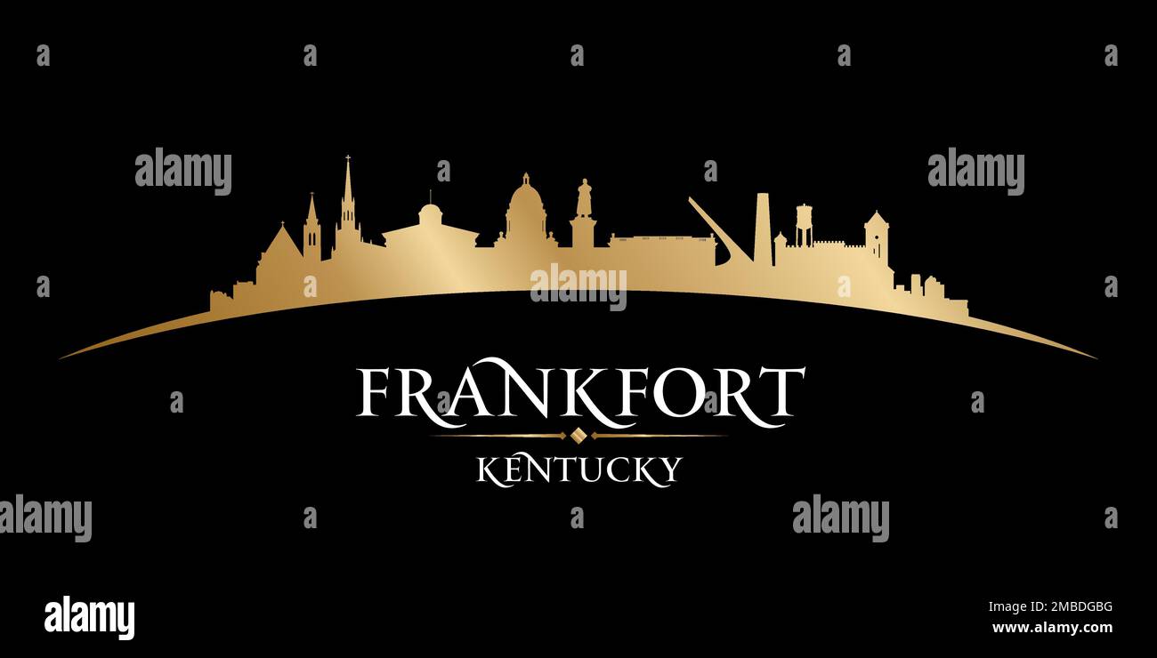 Frankfort Kentucky city skyline silhouette. Vector illustration Stock ...