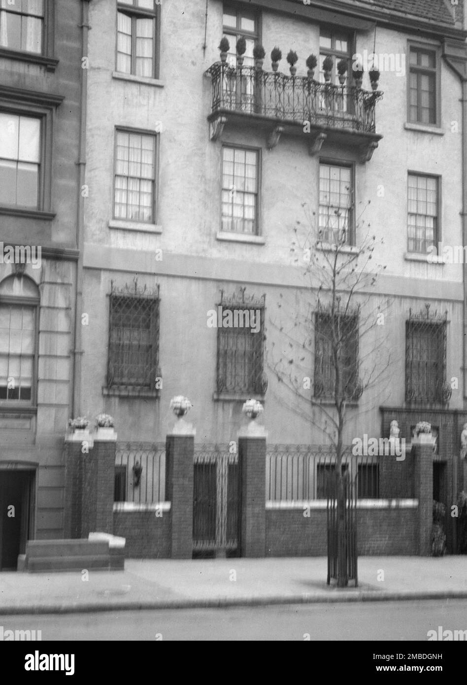 Balconies garden exterior Black and White Stock Photos & Images - Alamy