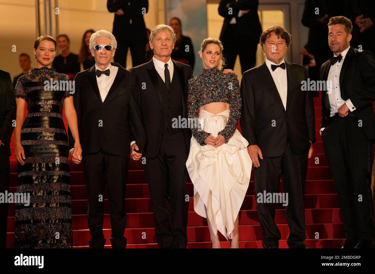 Lea Seydoux, from left, director David Cronenberg, Viggo Mortensen ...