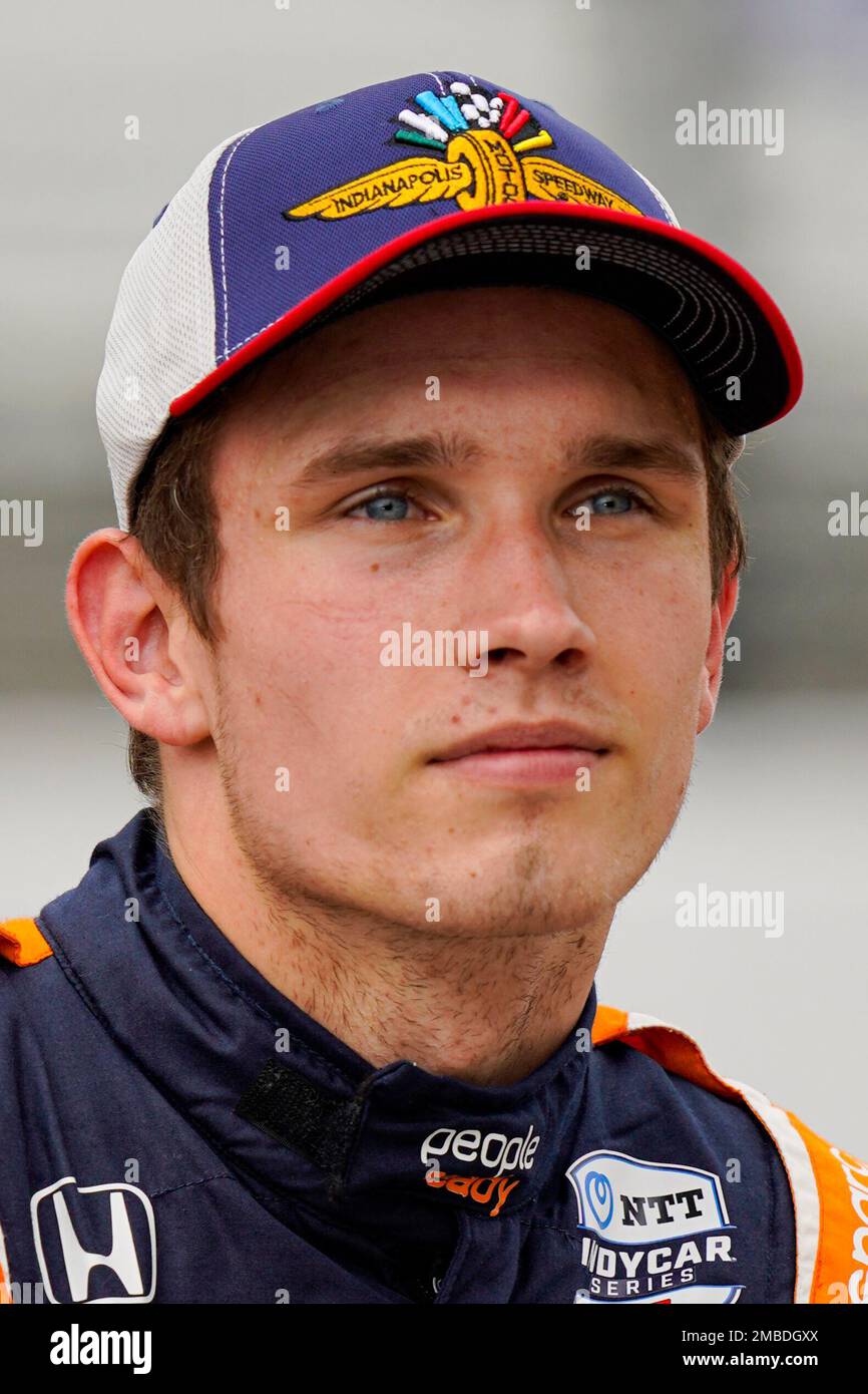 Christian Lundgaard, of Denmark, poses after he qualified for the ...