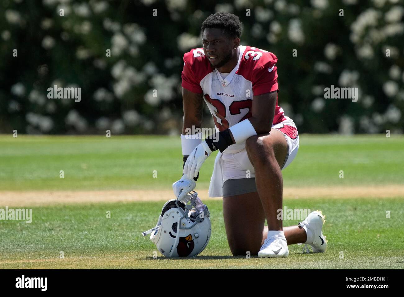 Arizona Cardinals safety Javon Hagan takes part in drills at the NFL ...