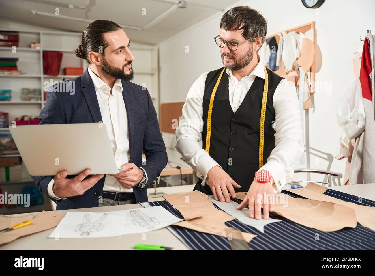 Fashion designer sewing cutting pattern hi-res stock photography and ...