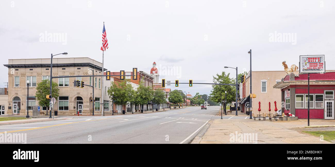 Sylvester, Georgia, USA - April 17, 2022: The old business district on ...