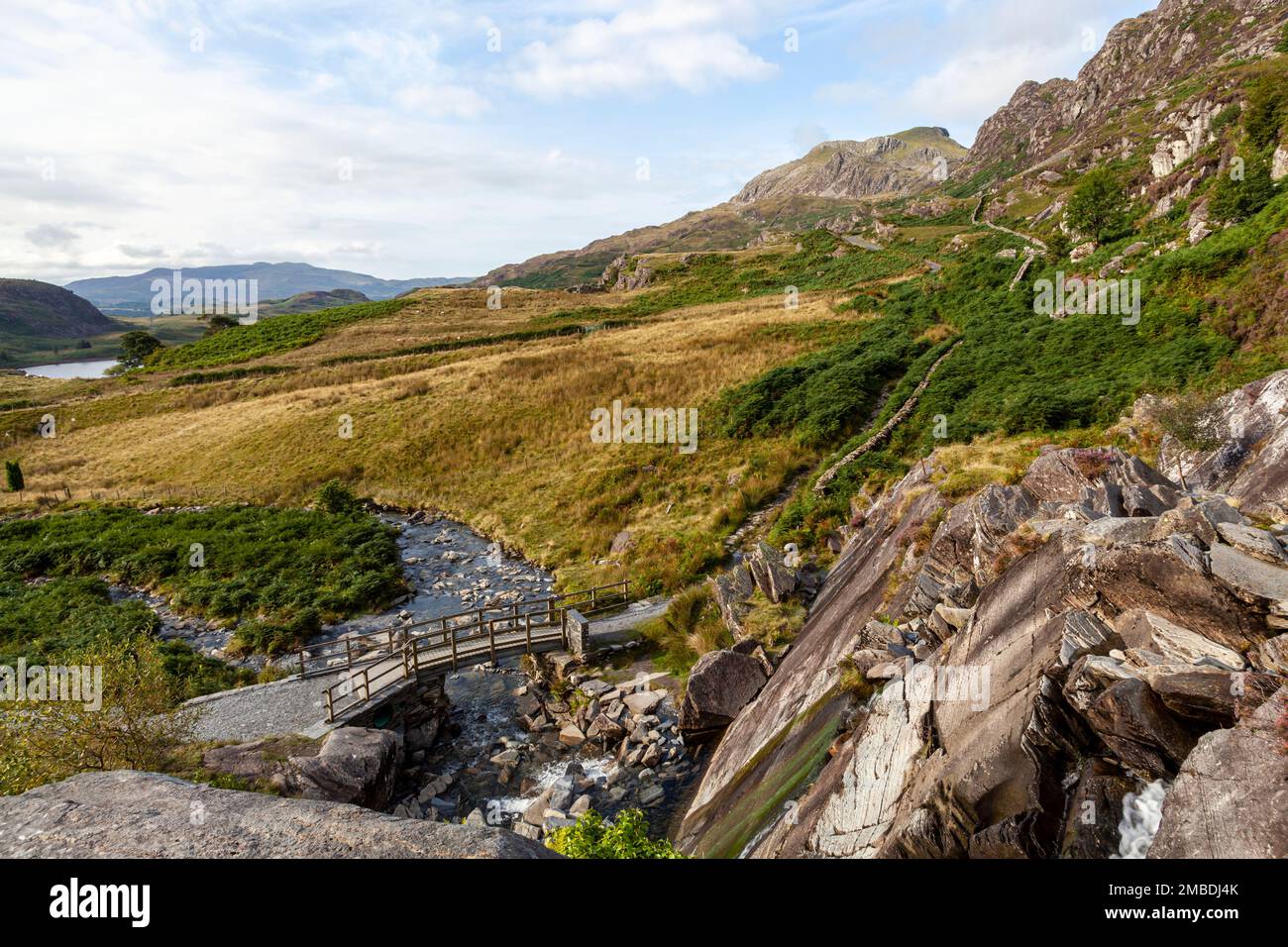 Moelwn Bach a popular hiking destination, viewed from the bottom of ...
