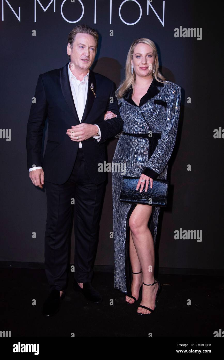 Benoit Magimel and Margot Pelletier pose for photographers upon arrival ...