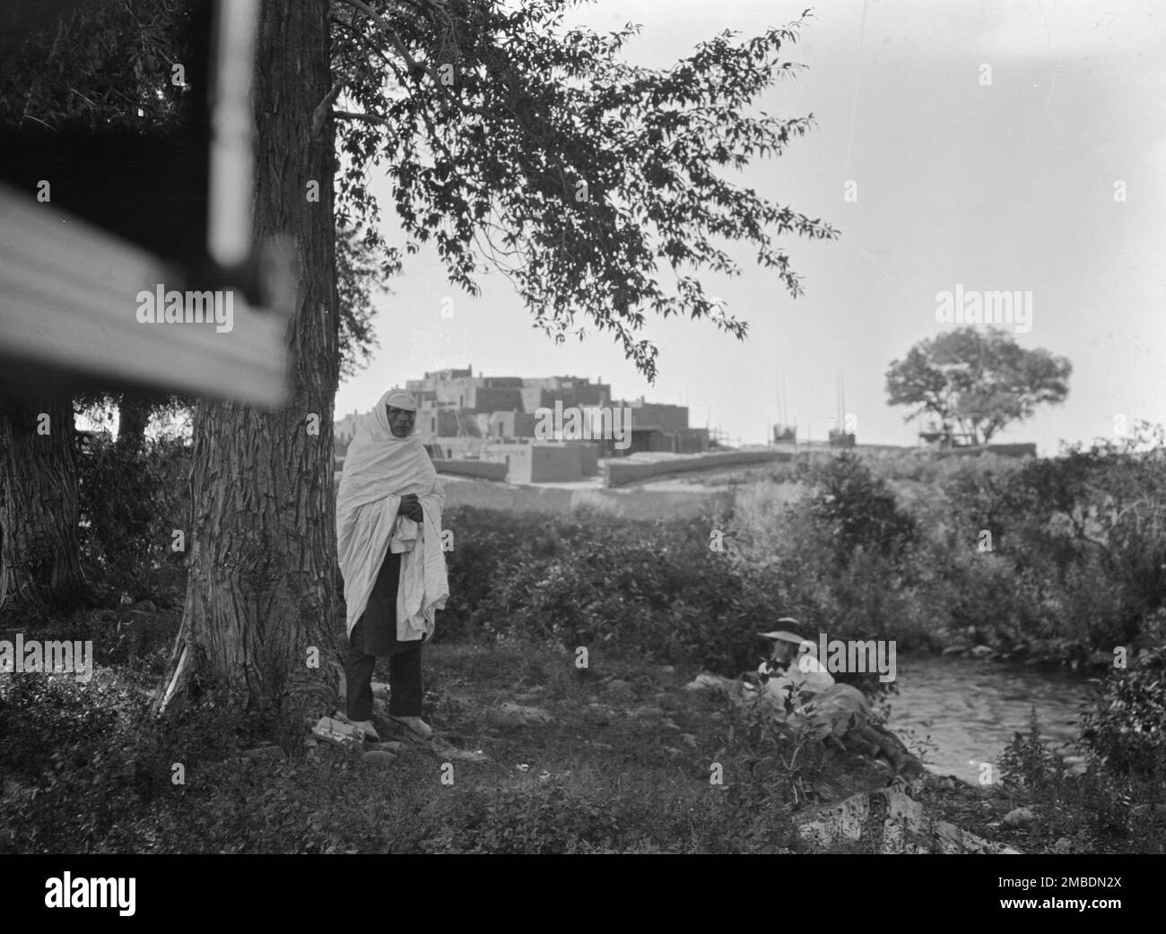 Man standing between two trees hi-res stock photography and images - Alamy
