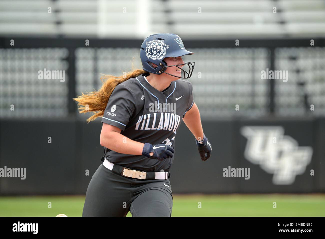 Villanova's Megan Kern (25) rounds second base during an NCAA softball ...