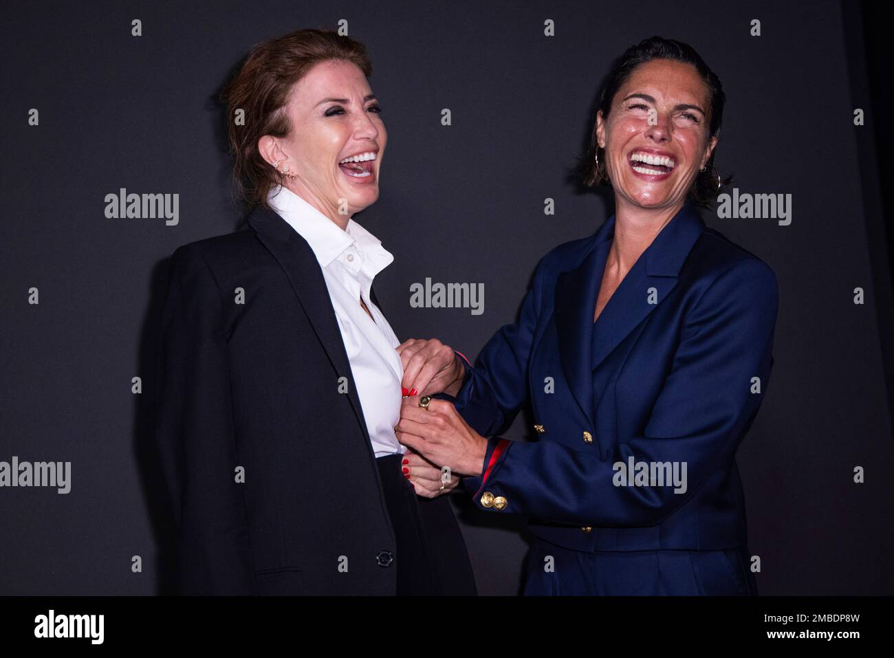 Albane Cleret and Alessandra Sublet pose for photographers upon arrival ...