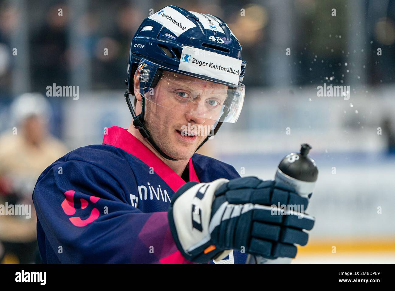 Carl Klingberg #48 (EV Zug) during the National League Regular Season ...
