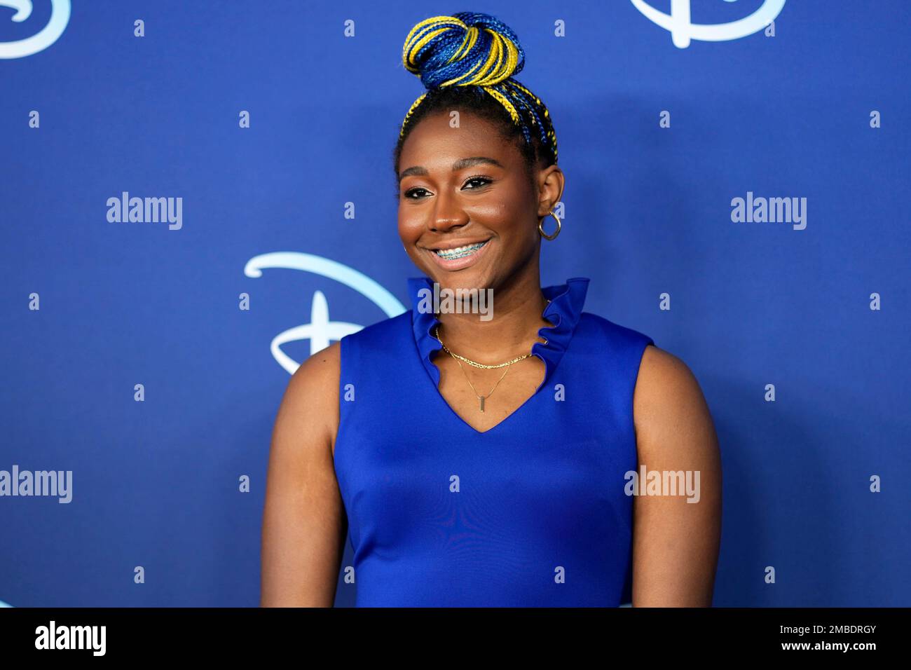 Aliyah Boston attends the Disney 2022 Upfront presentation at ...