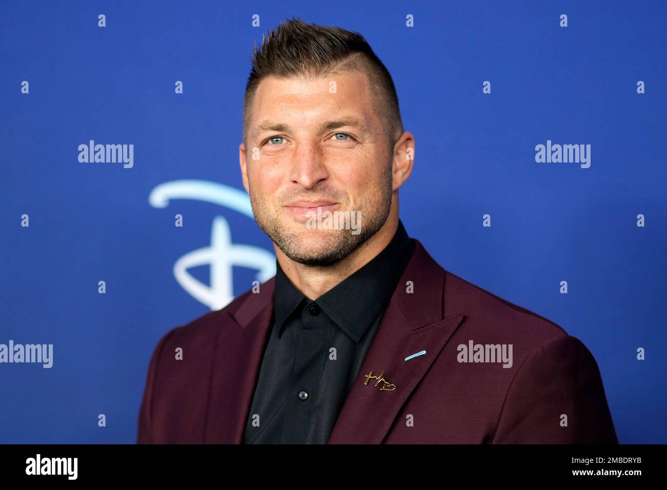 Tim Tebow attends the Disney 2022 Upfront presentation at Basketball ...