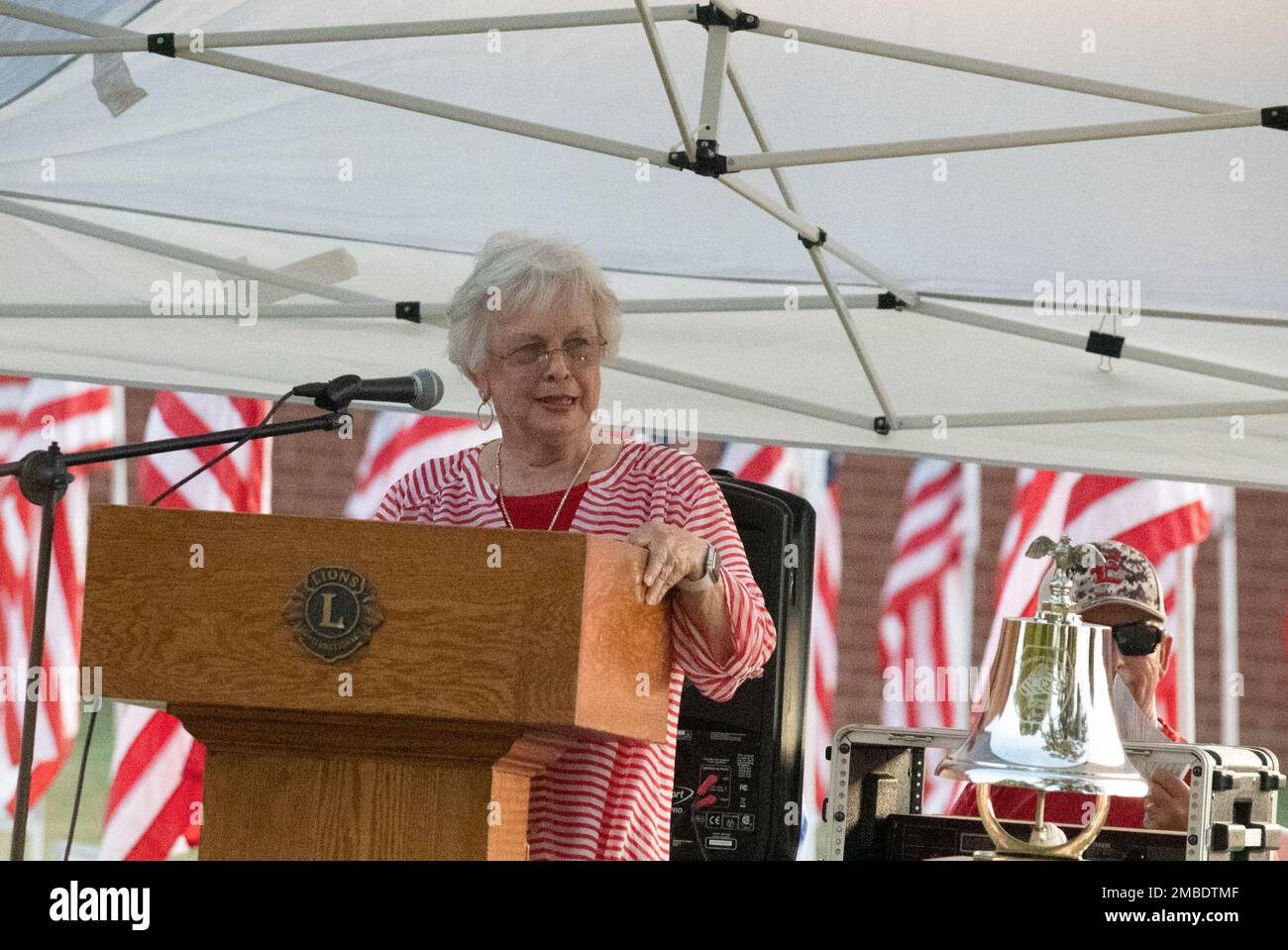 Former Erwin Mayor Patsy Carson addresses the community during the ...