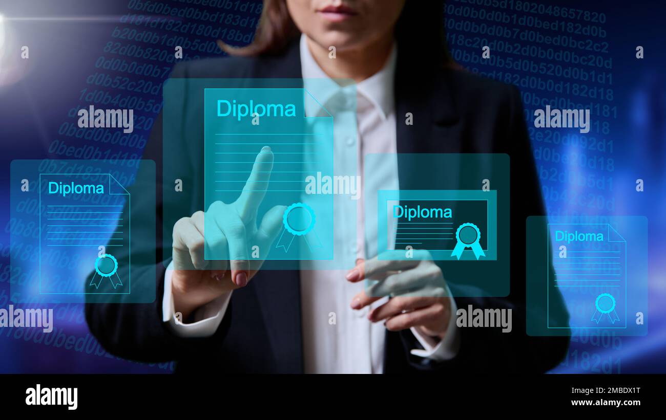 Graduation from school, college, university, courses, getting diploma ...