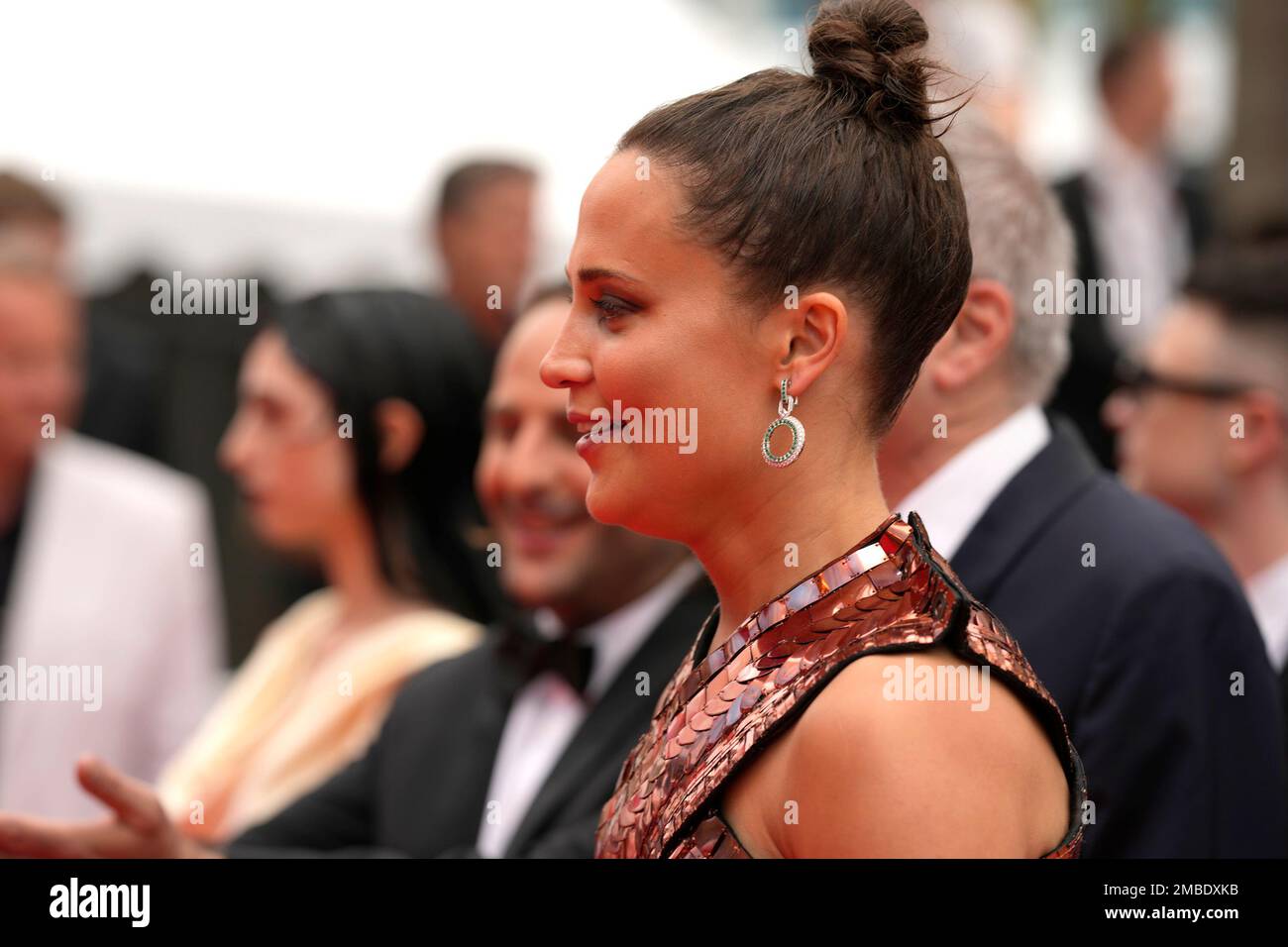 Alicia Vikander poses for photographers upon arrival at the premiere of ...